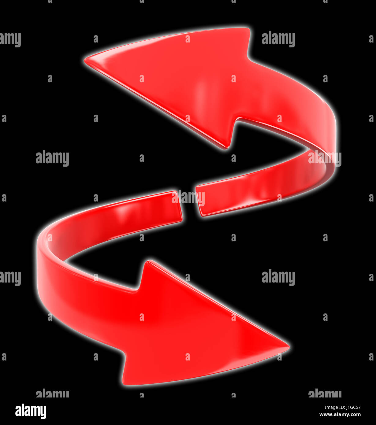 Two arrows. Image with clipping path Stock Photo - Alamy