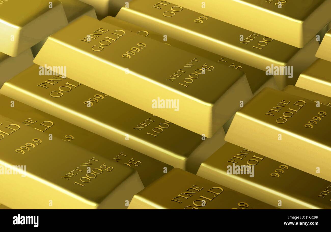 Stack of gold bars Stock Photo - Alamy