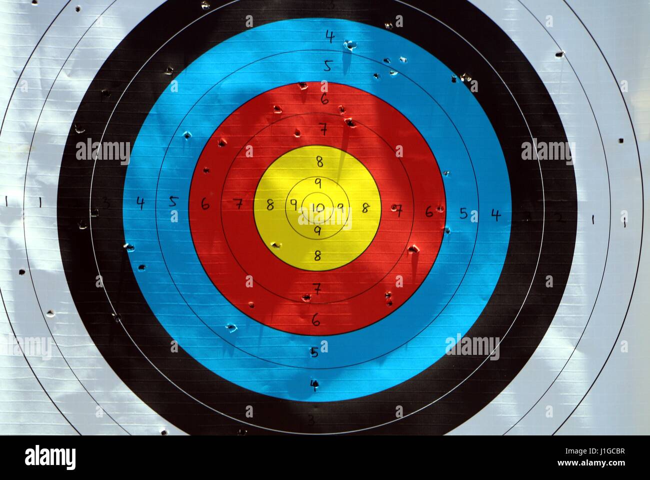 Target practice board close up Stock Photo - Alamy