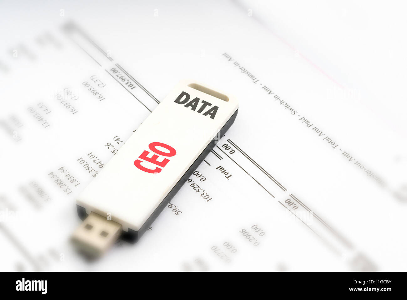 USB drive with financial concept Stock Photo - Alamy