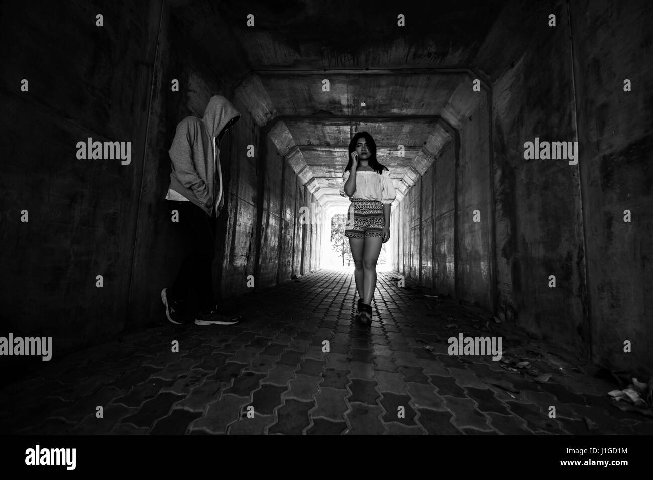 Stalker man Black and White Stock Photos & Images - Alamy