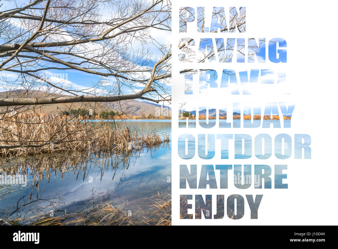 Lake water reflection with lenticular cloud skies Stock Photo - Alamy