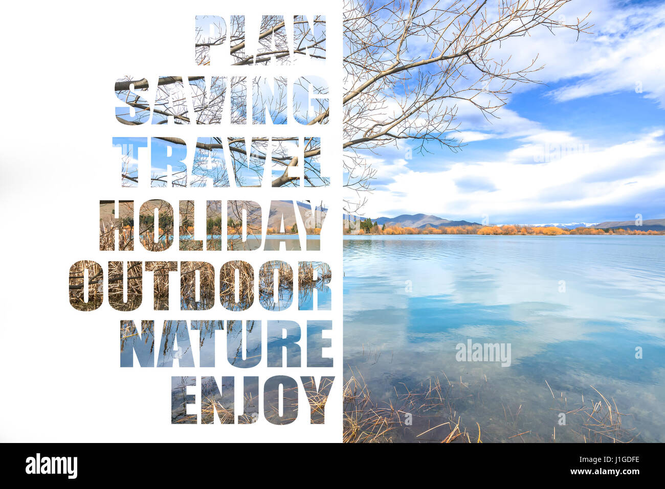 Lake water reflection with lenticular cloud skies Stock Photo - Alamy