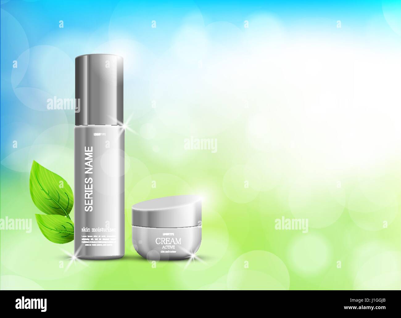 Cosmetic beauty cream natural Stock Vector Images - Alamy