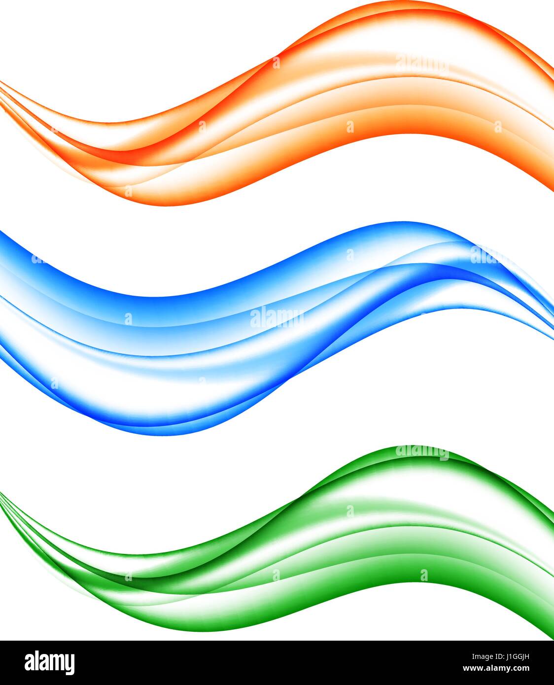 Abstract elegant light wavy lines set Stock Vector Image & Art - Alamy