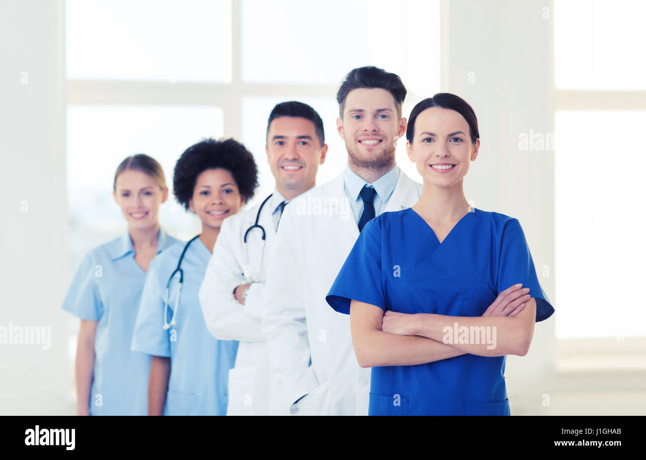 group of happy doctors at hospital Stock Photo - Alamy