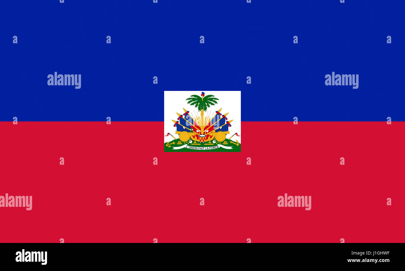 Illustration of the flag of Haiti Stock Photo - Alamy