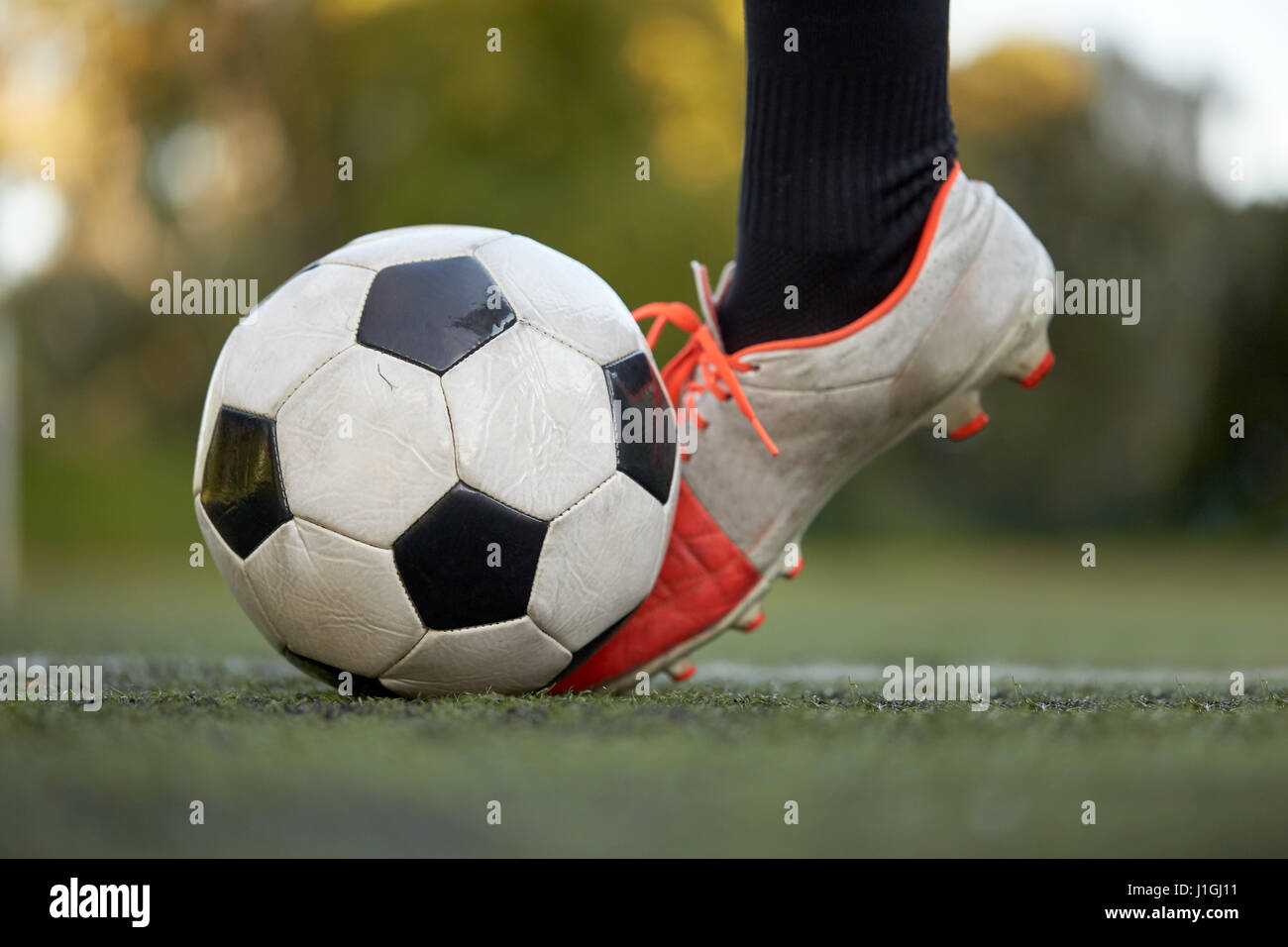 Soccer player dribbling closeup hi-res stock photography and images - Alamy