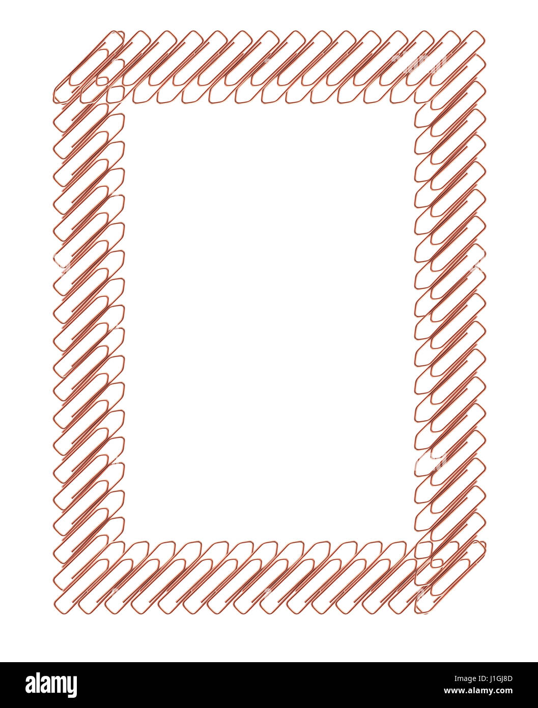 Picture frame as circle made from lot of copper paper clips Stock Photo ...