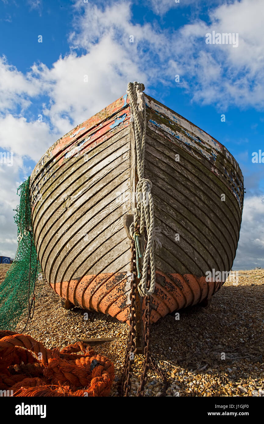 Bow wooden fishing boat hi-res stock photography and images - Alamy