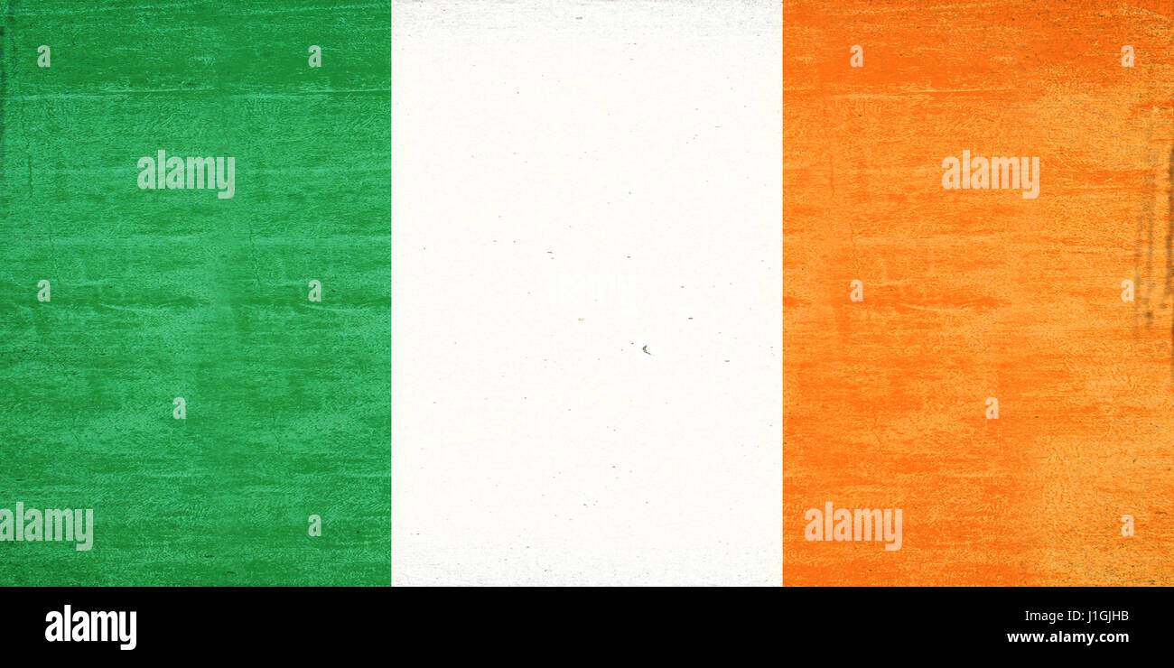 Illustration of the flag of Ireland with a grunge texture Stock Photo ...