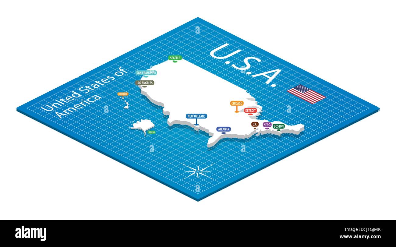 Isometric map hi-res stock photography and images - Alamy