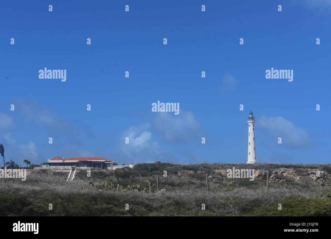 Aruba's Faro Blanco and the California Lighthouse Stock Photo - Alamy
