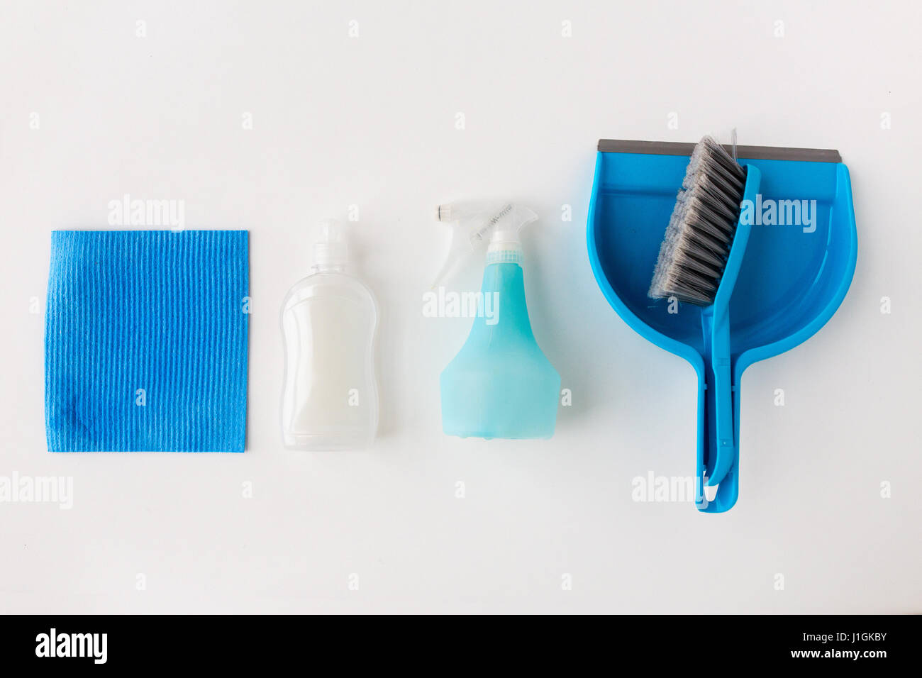 cleaning stuff on white background Stock Photo - Alamy