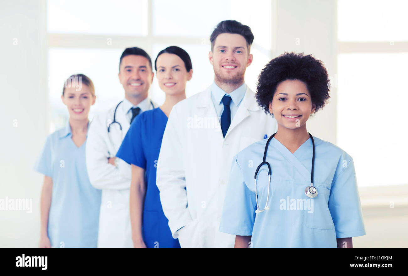 group of happy doctors at hospital Stock Photo - Alamy