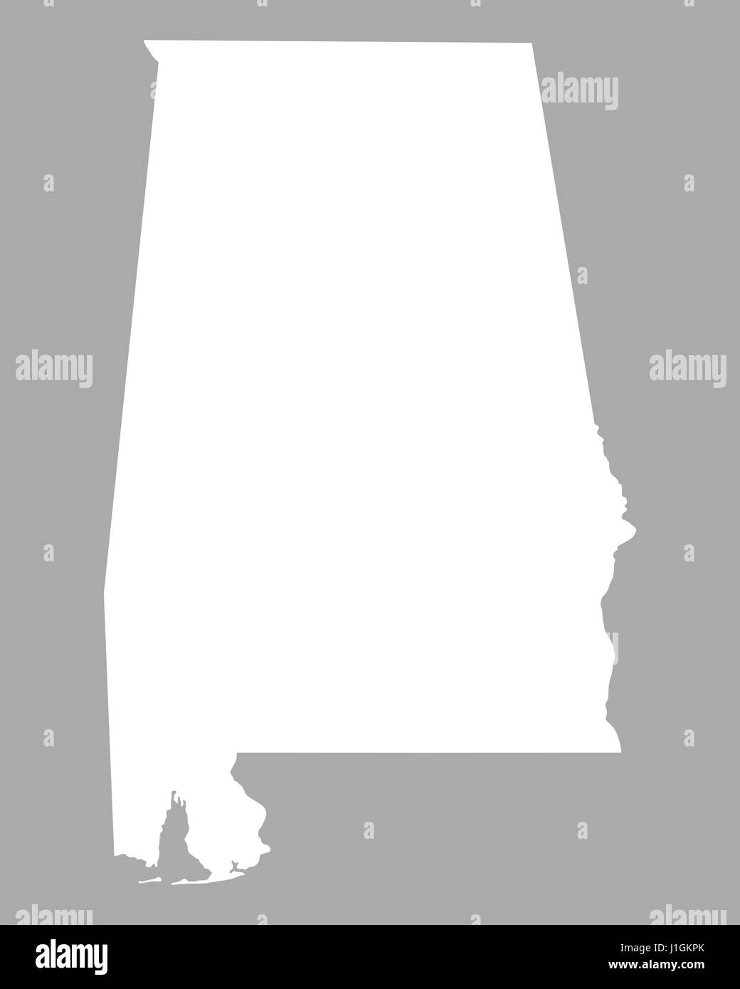 Map of Alabama Stock Photo - Alamy