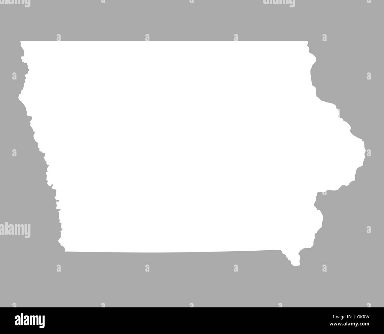 Map of Iowa Stock Photo - Alamy