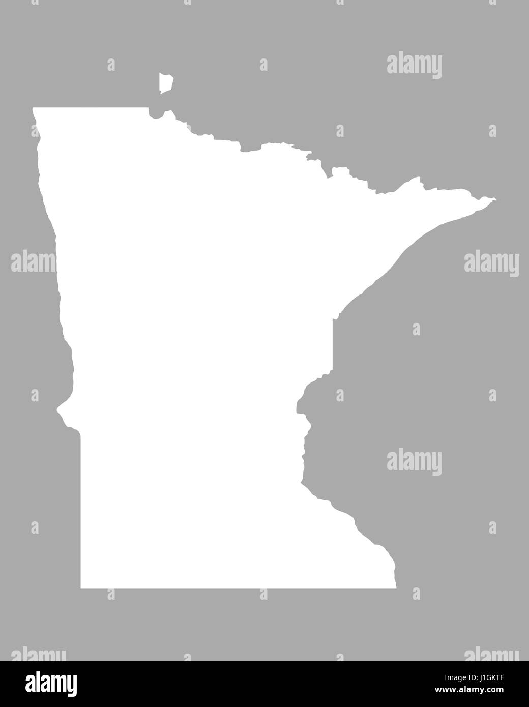 Map of Minnesota Stock Photo - Alamy