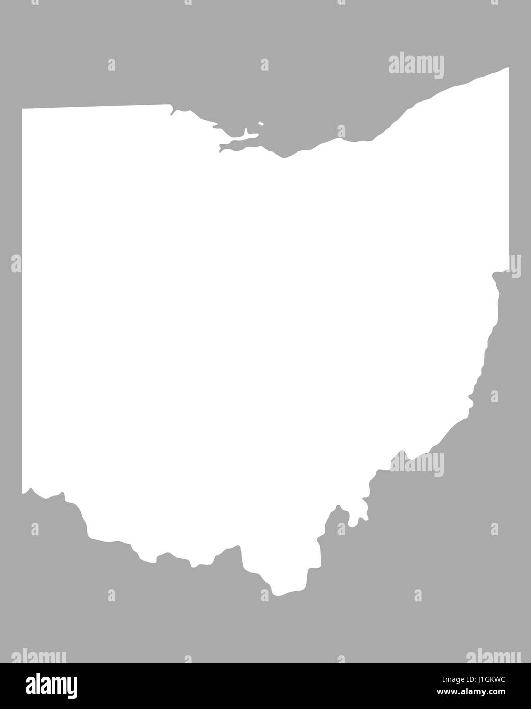 Map of Ohio Stock Photo - Alamy