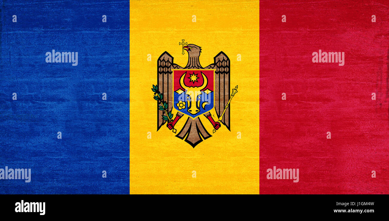Illustration of the flag of Moldova with a grunge texture Stock Photo ...