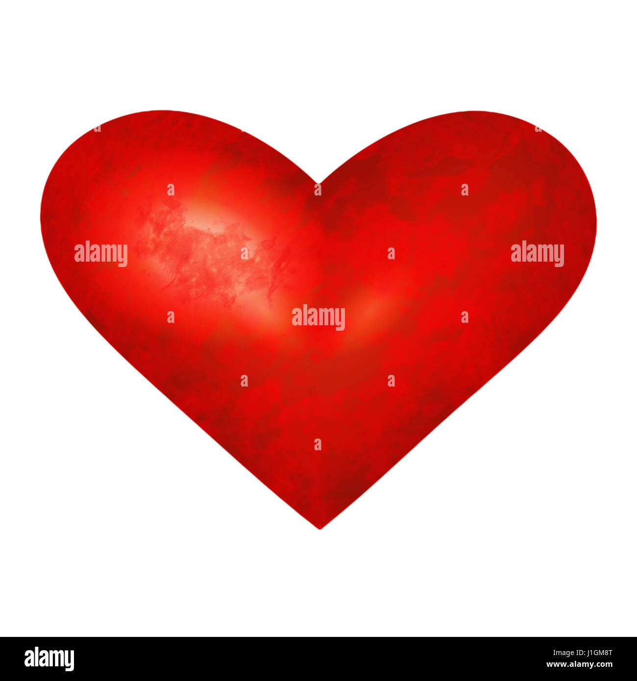 Red heart isolated on white Stock Photo - Alamy