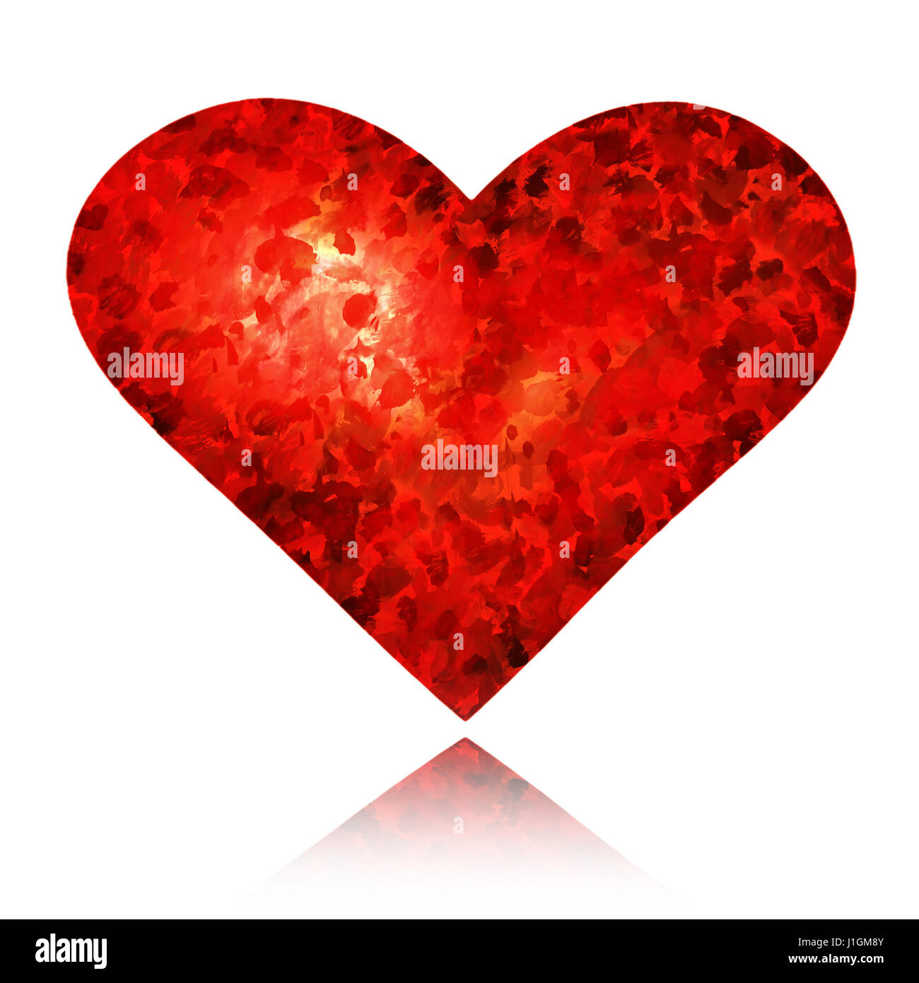 Red heart isolated on white Stock Photo - Alamy