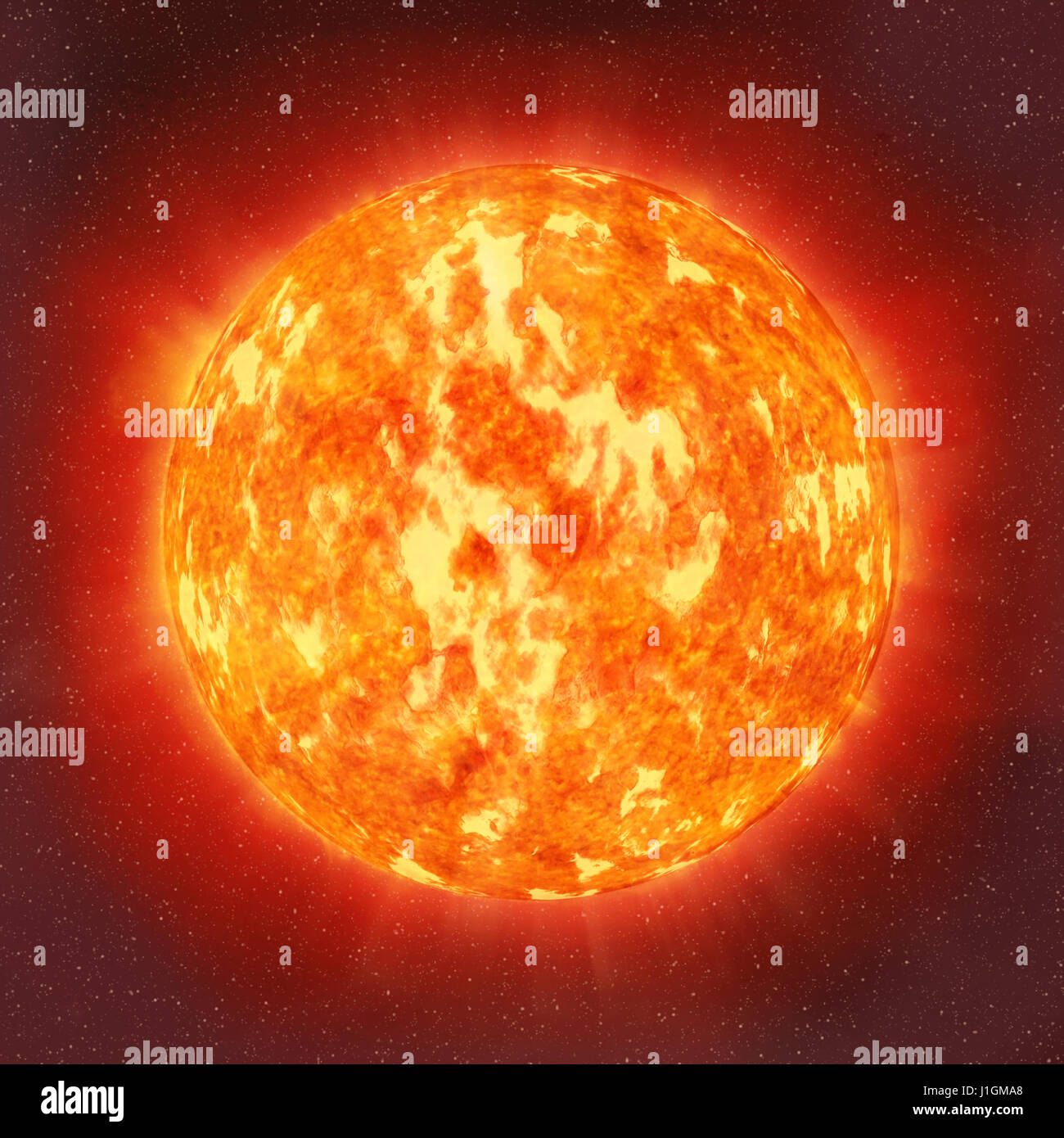 Sun in the space Stock Photo - Alamy