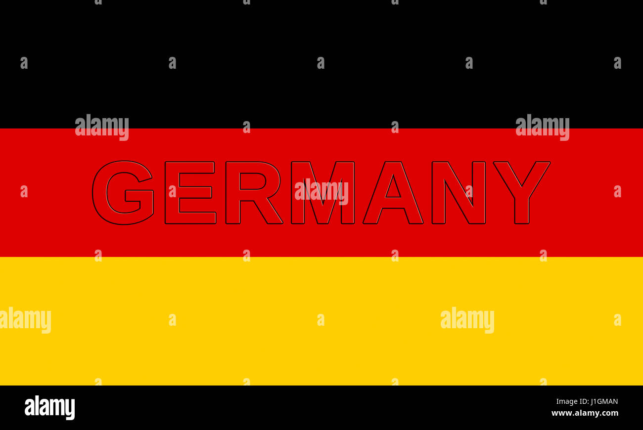 Illustration of the national flag of Germany with the word Germany on ...