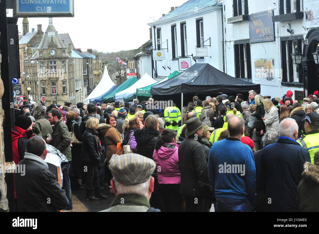 Prince Charles visited the historic town of Clitheroe, Lancashire. he ...