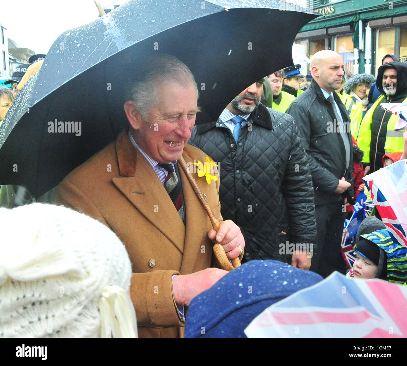 Prince Charles visited the historic town of Clitheroe, Lancashire. he ...