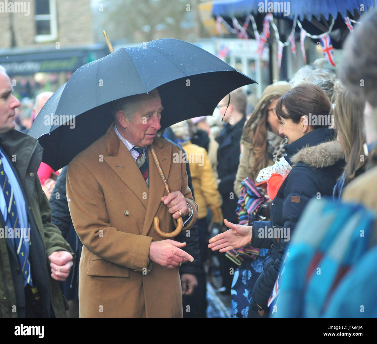 Prince Charles visited the historic town of Clitheroe, Lancashire. he ...