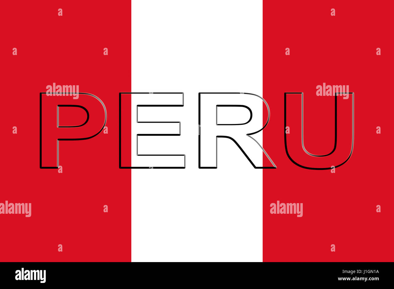 Illustration of the national flag of Peru with the country written on ...