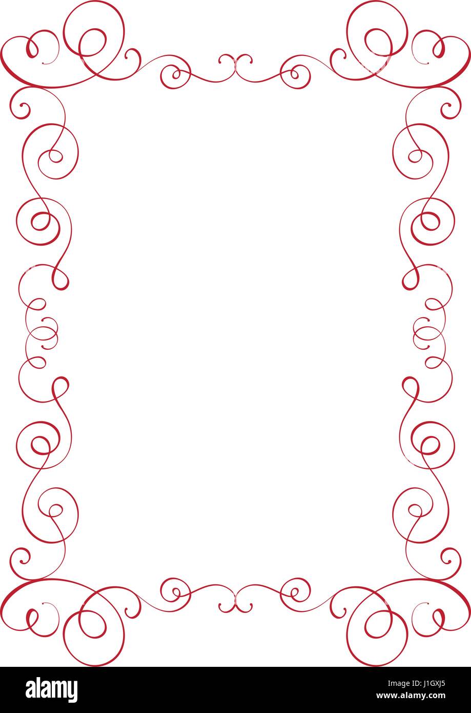 square flourish calligraphy vintage frame. Illustration vector hand ...