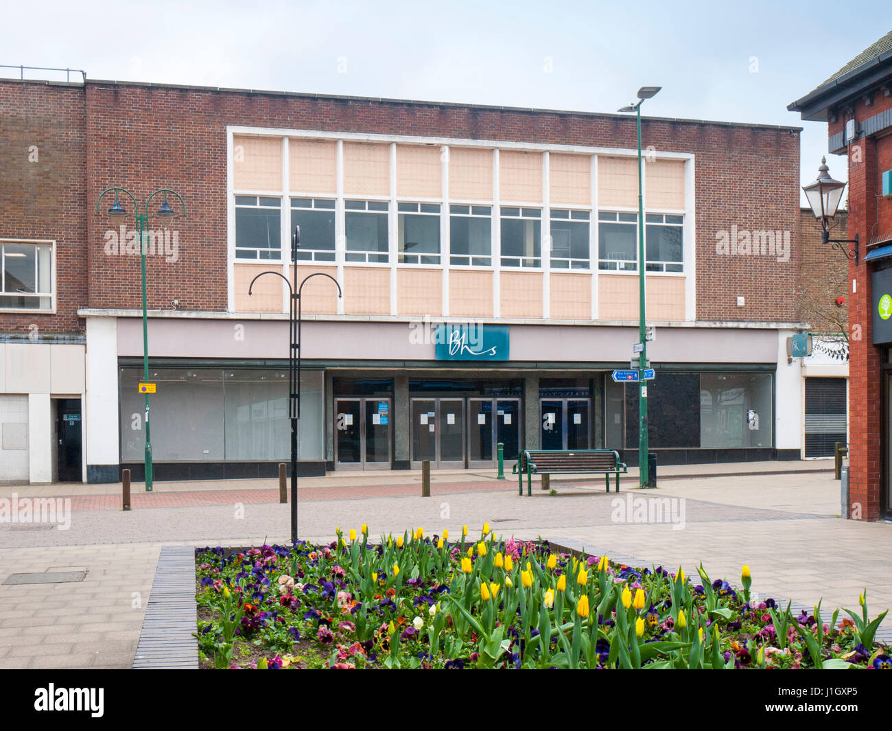 The closed down BHS , British Homes Stores, now demolished in Crewe ...