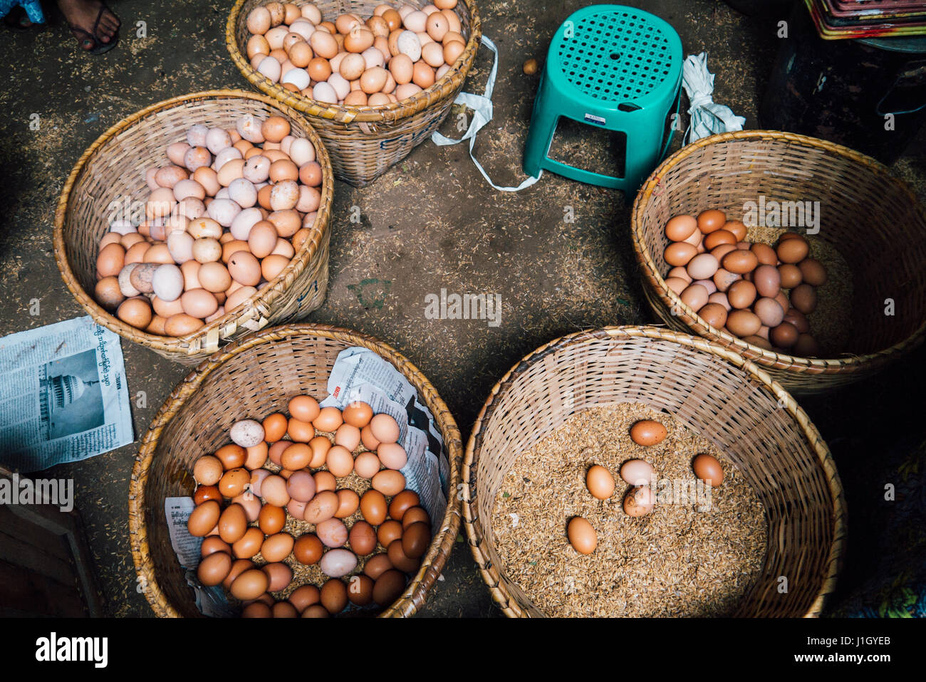 Eggs baskets hi-res stock photography and images - Alamy