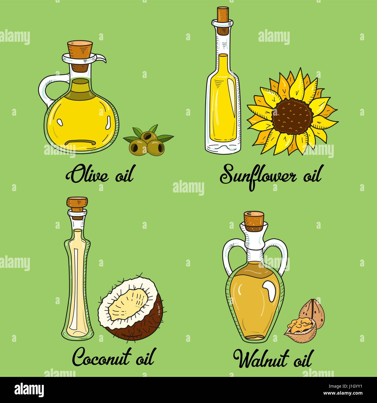 Cooking oil in jug Stock Vector Images - Alamy