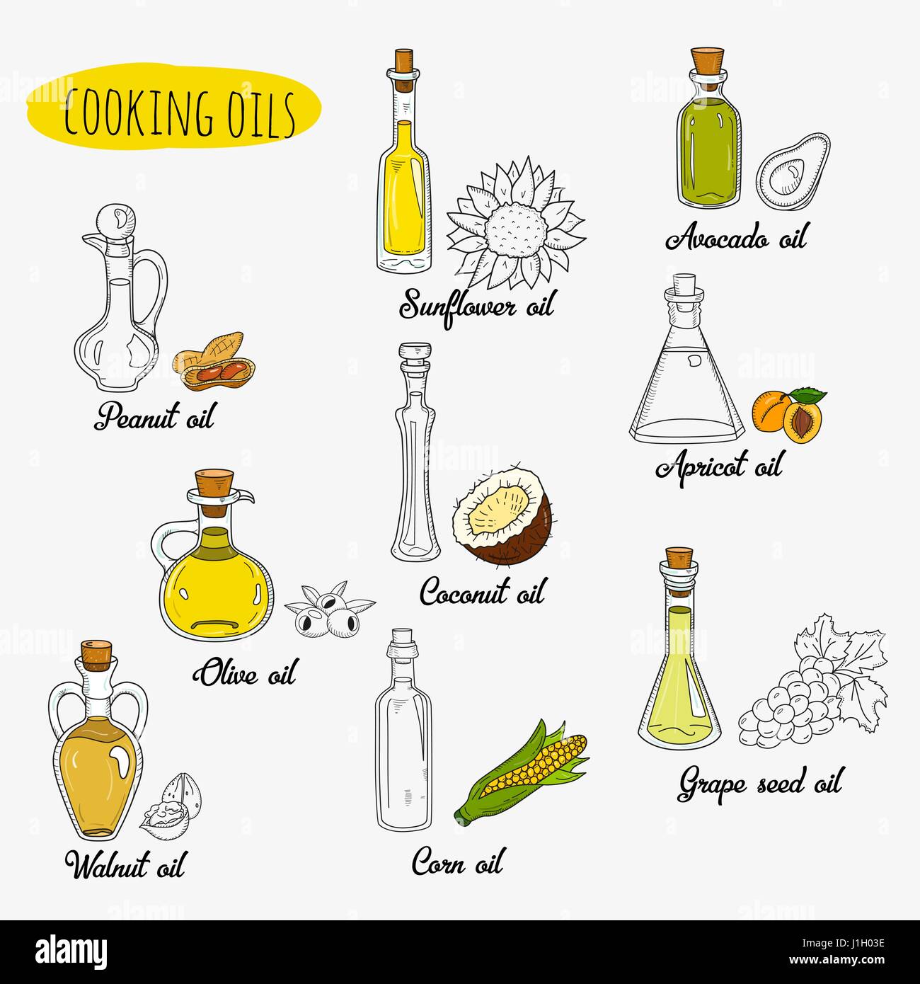 Grape seed oil Stock Vector Images - Alamy