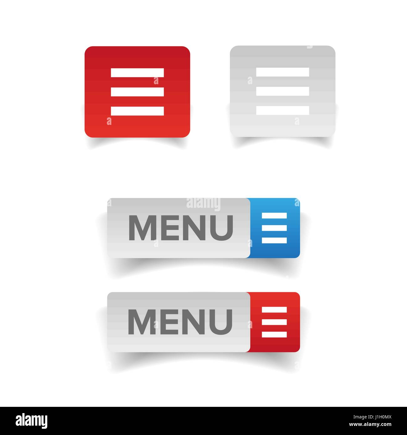 Web menu icon button Stock Vector Image & Art - Alamy