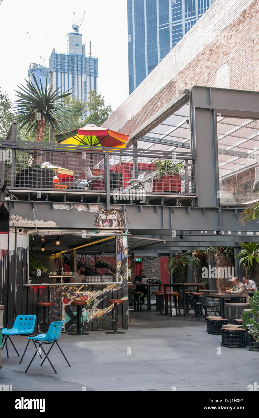 White Hart Bar created around a shipping container housed in a dead-end ...