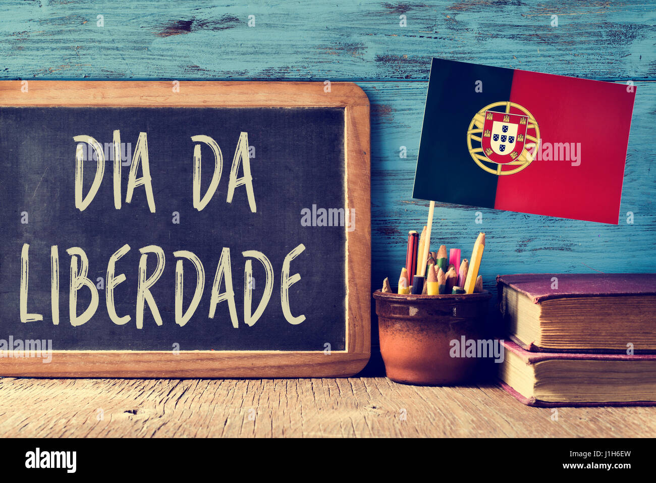 the text Dia da Liberdade, the Day of Freedom national holiday in ...