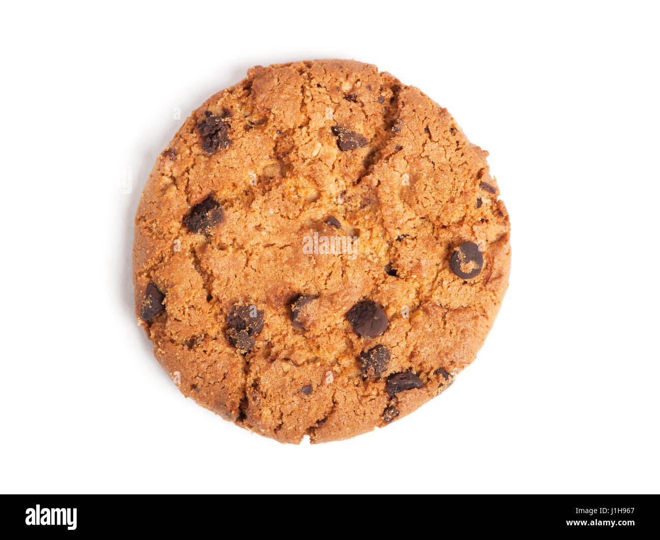 Chocolate chip cookie isolated on white background Stock Photo - Alamy