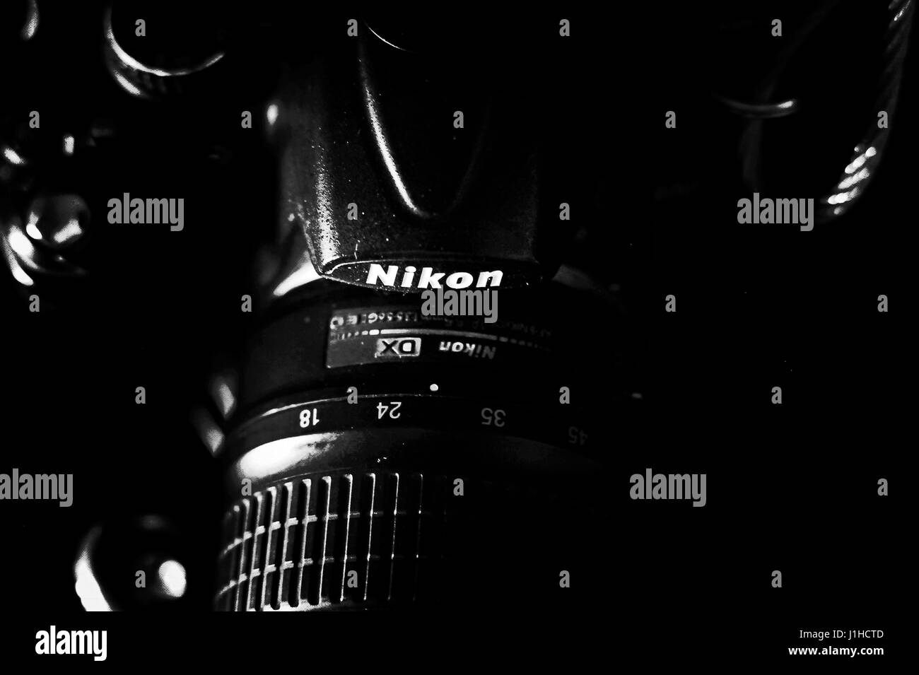 Nikon camera Black and White Stock Photos & Images - Alamy