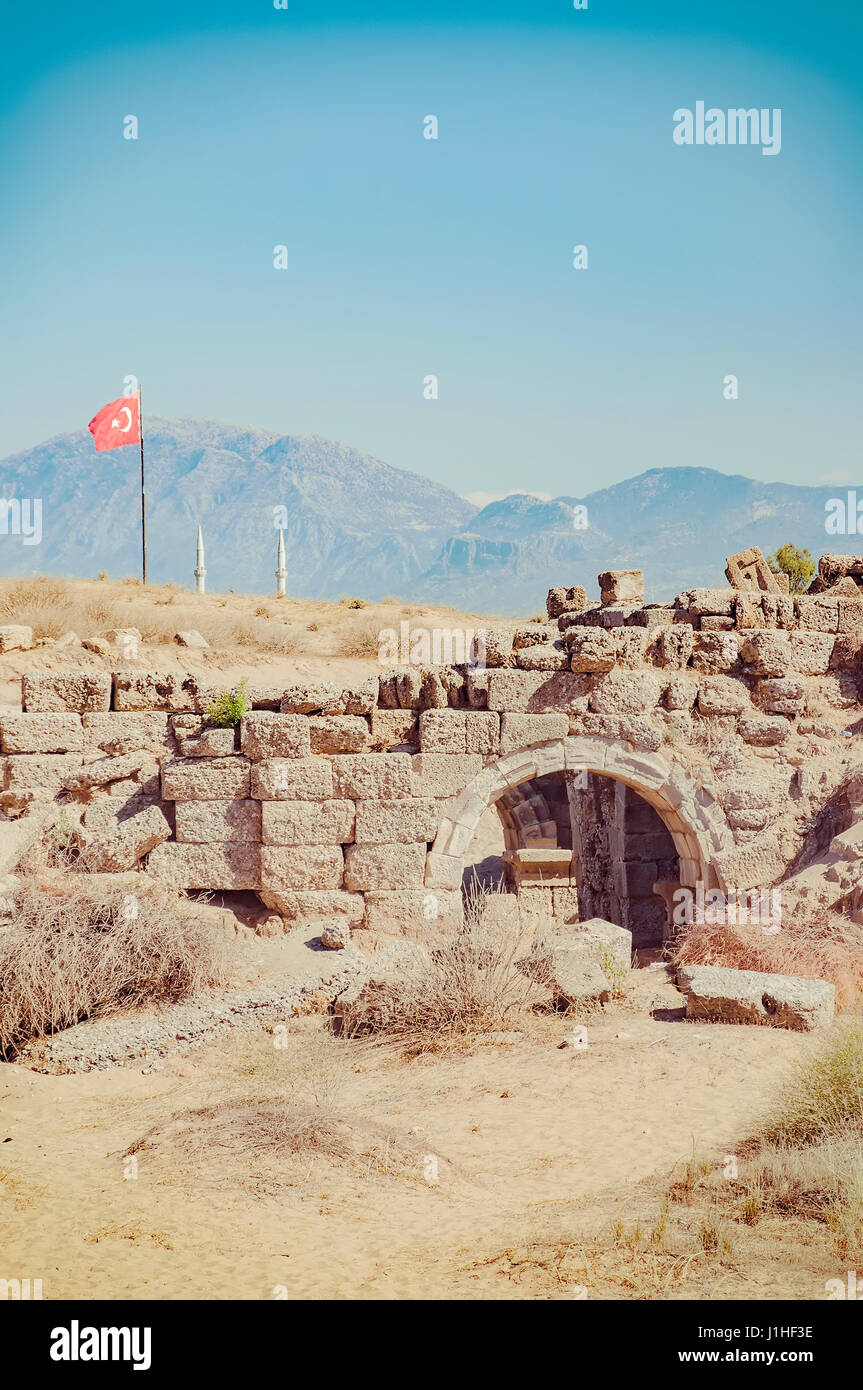 An image of the ancient roman ruins of the east necropolis situated in ...