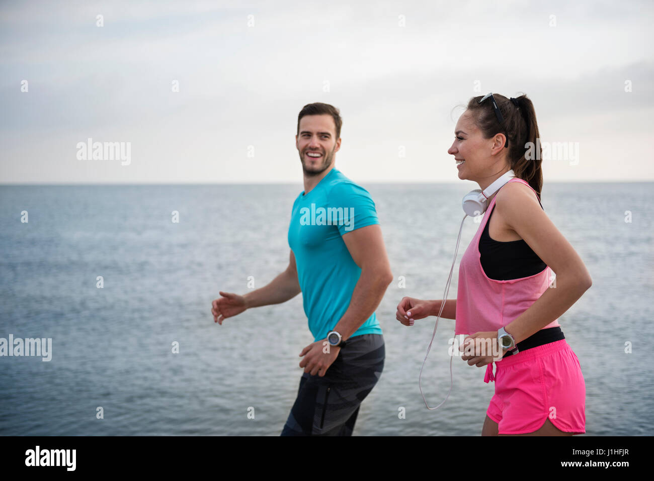 Couple sport jogging hi-res stock photography and images - Alamy