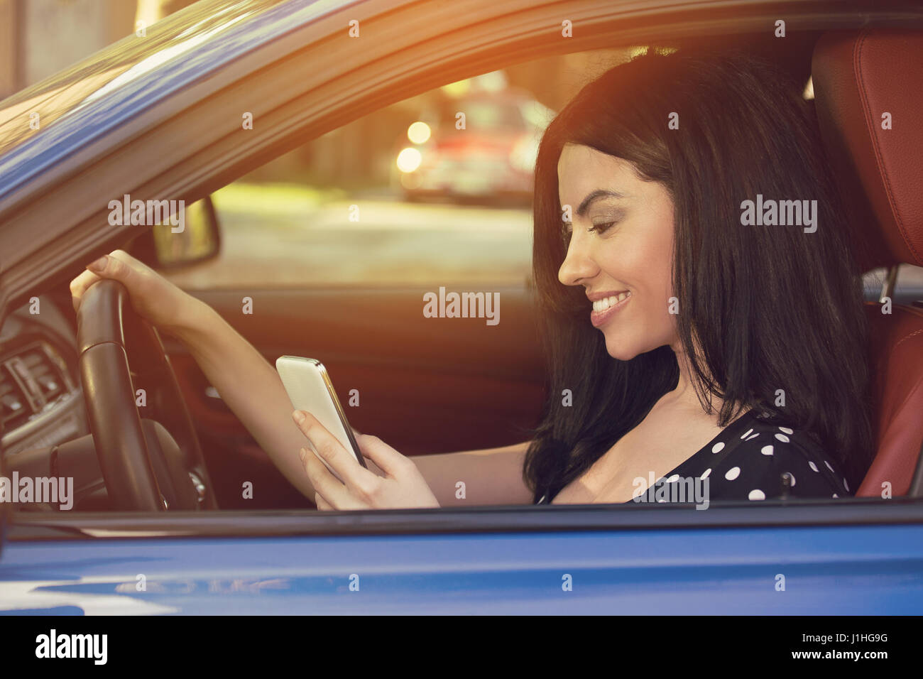 Indian woman driving a hi-res stock photography and images - Alamy