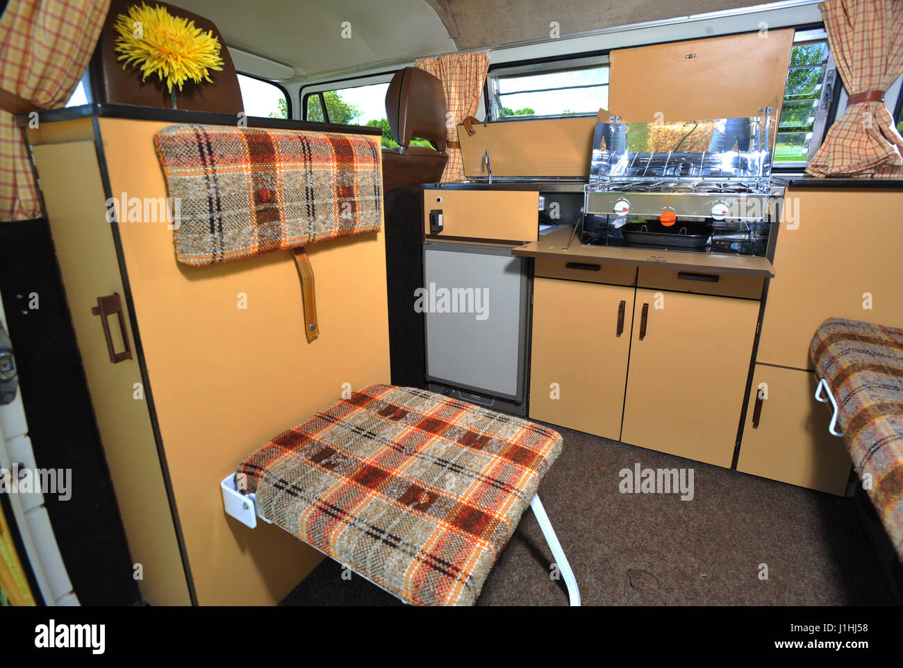 1979 Bay WIndow VW Volkswagen camper van, type 2 micro bus Stock Photo ...