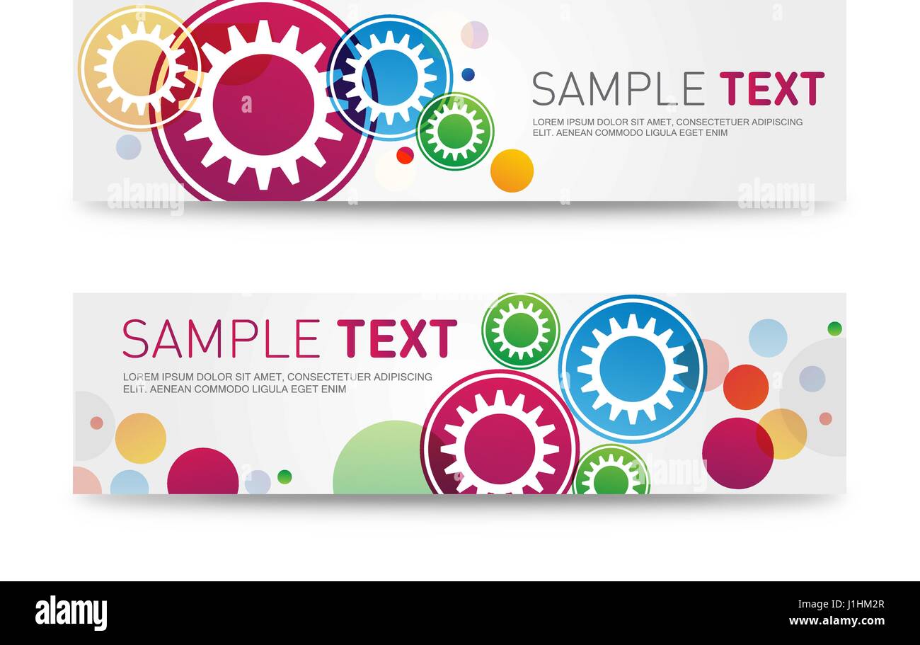 Website Headers or Promotion Banners Templates. Customer service gear ...