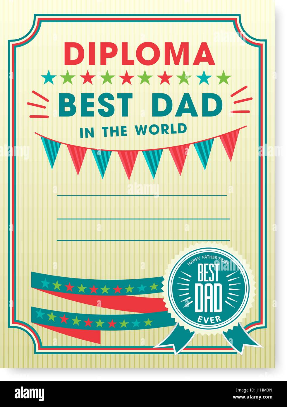 Happy fathers day card vintage retro Stock Vector Image & Art - Alamy