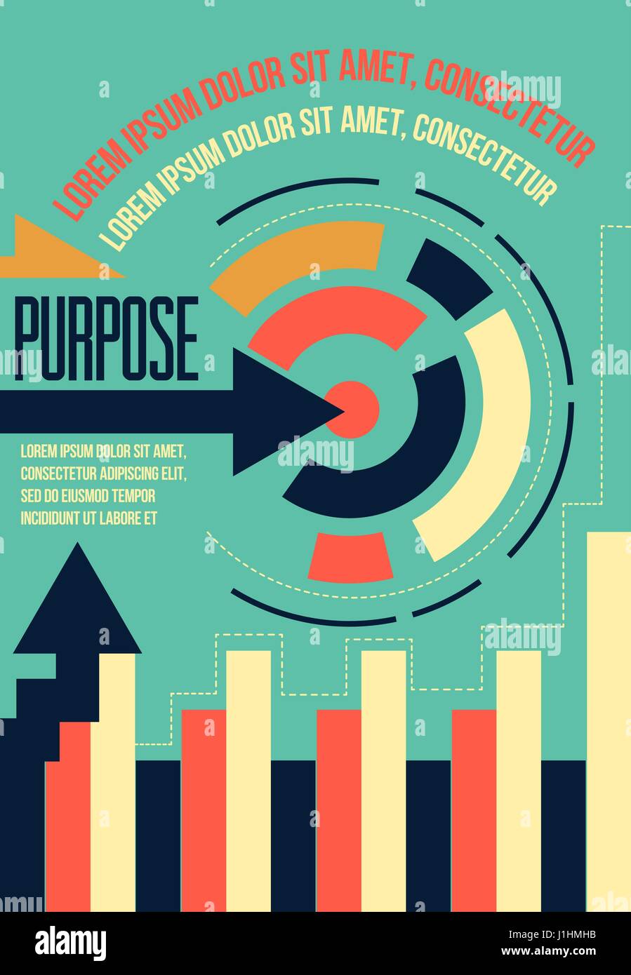 Retro Vintage Motivational Quote Poster purpose Stock Vector Image ...