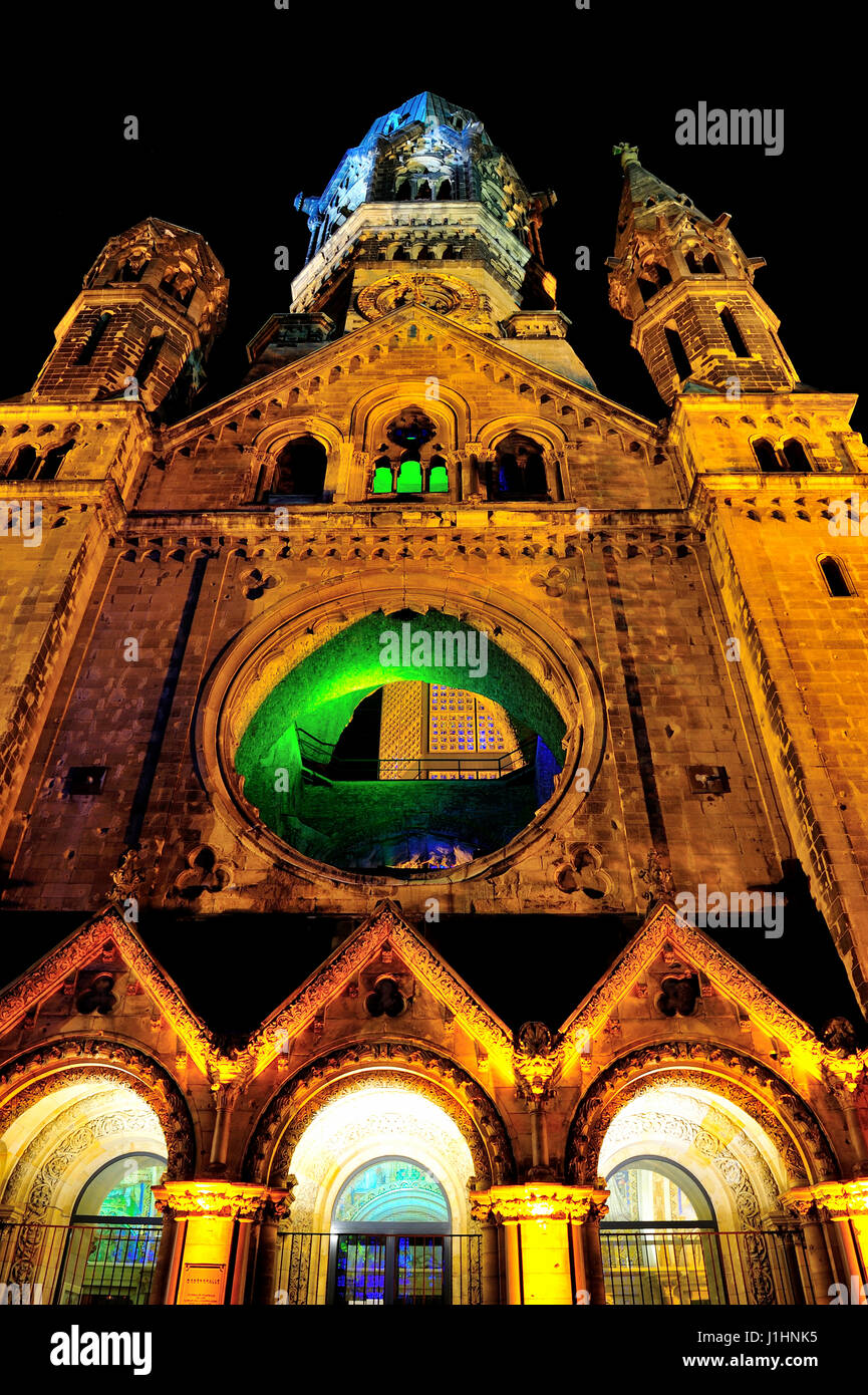architecture, Berlin, capital, church, city, damaged, dusk, europe ...